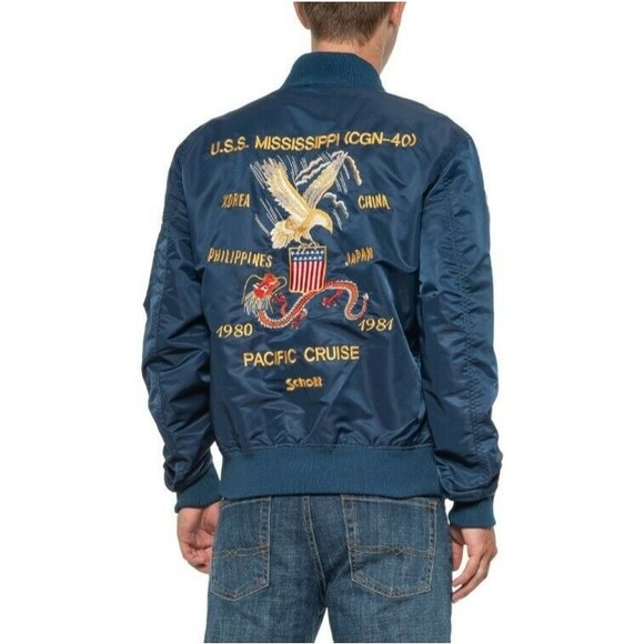 Schott NYC | Jackets & Coats | Schott Nyc Ma Nylon Flight Bomber Jacket ...